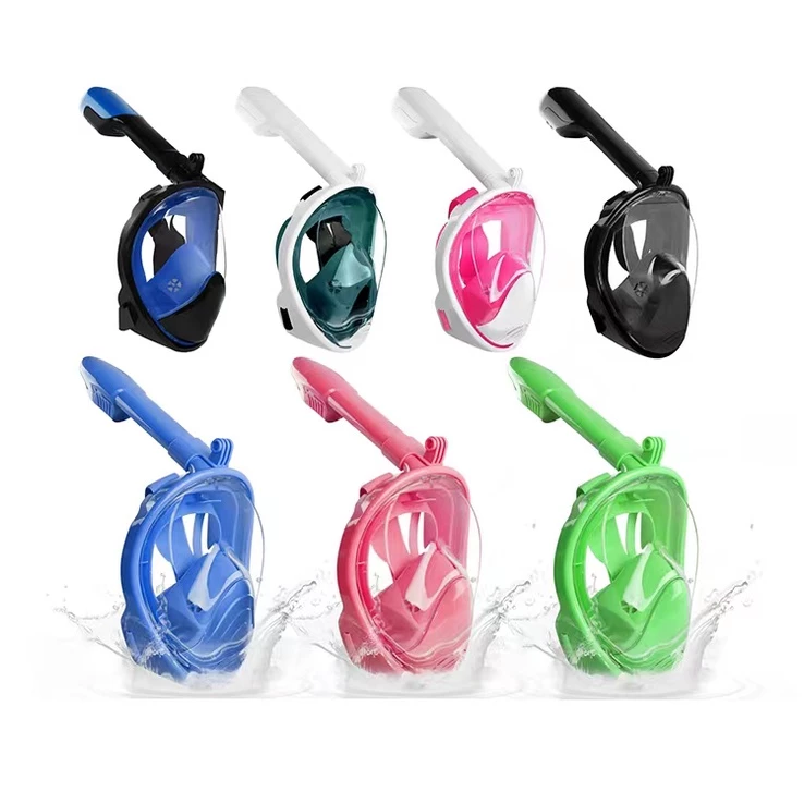 Full Face swimming goggles Anti Leak Easy Breathing Diving Mask ...