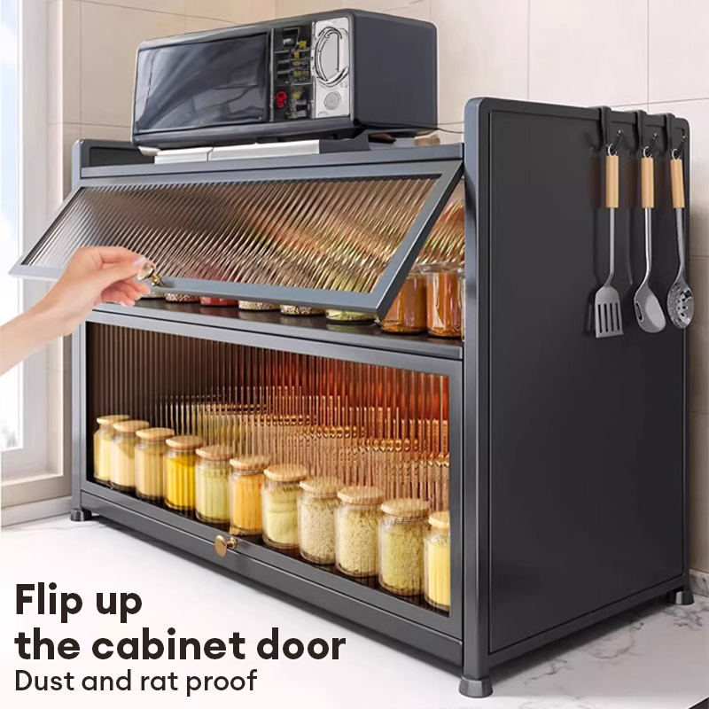 Kitchen Cabinet Organizer Condiments Organizer With Cover Condiments ...