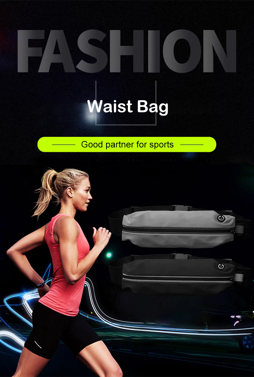 Running belt bag Sports Bag Adjustable Pouch Runners Belt Workout Waist ...