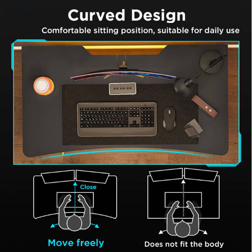 Gaming Table Computer Table Thickened Carbon Fiber Durable Steel Frame ...