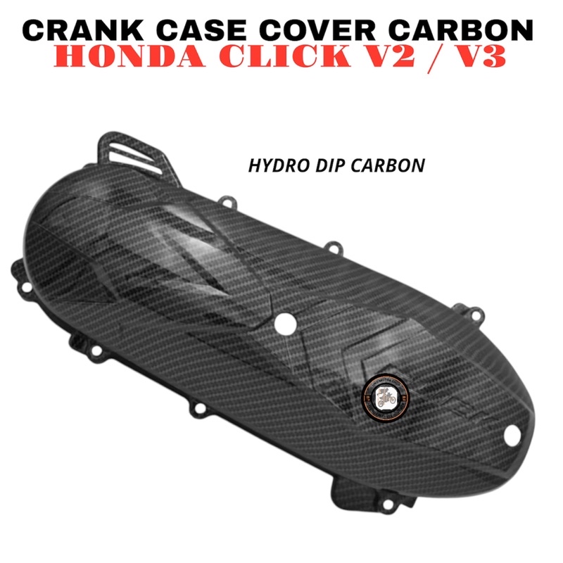 CRANK CASE COVER FOR HONDA CLICK V2/V3 (HYDRO DIP CARBON) | Shopee ...