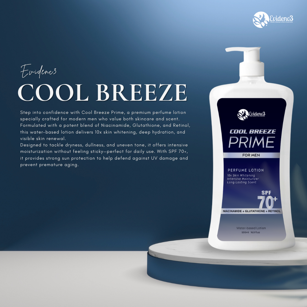 Evidenc3 Cool Breeze Prime Perfume Lotion for Men 10x Skin Whitening ...
