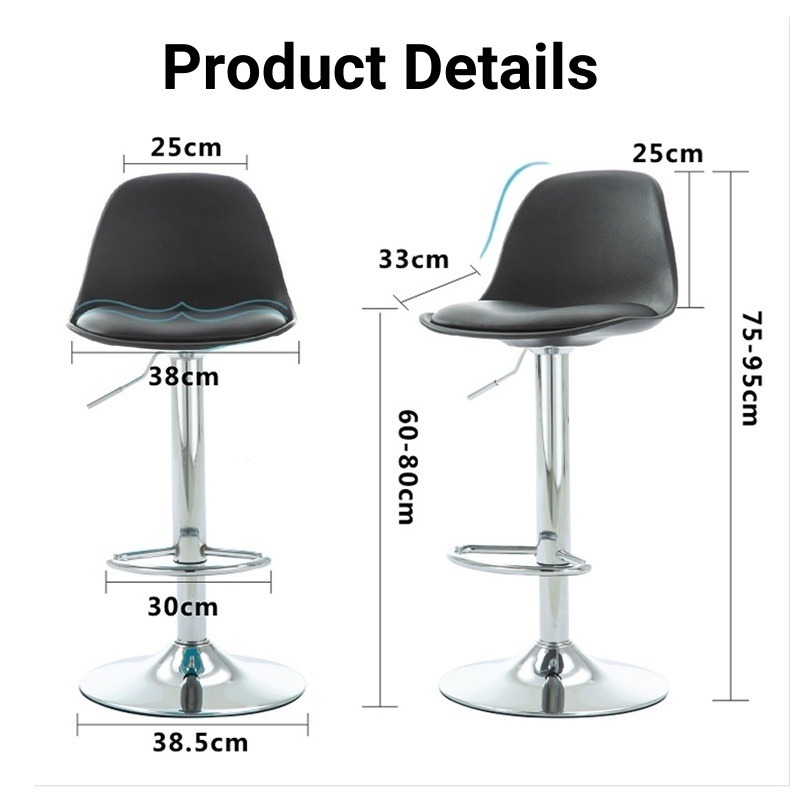 Bar Stool High Chair Swivel Adjustable Height Bar Stool Air Lift ...