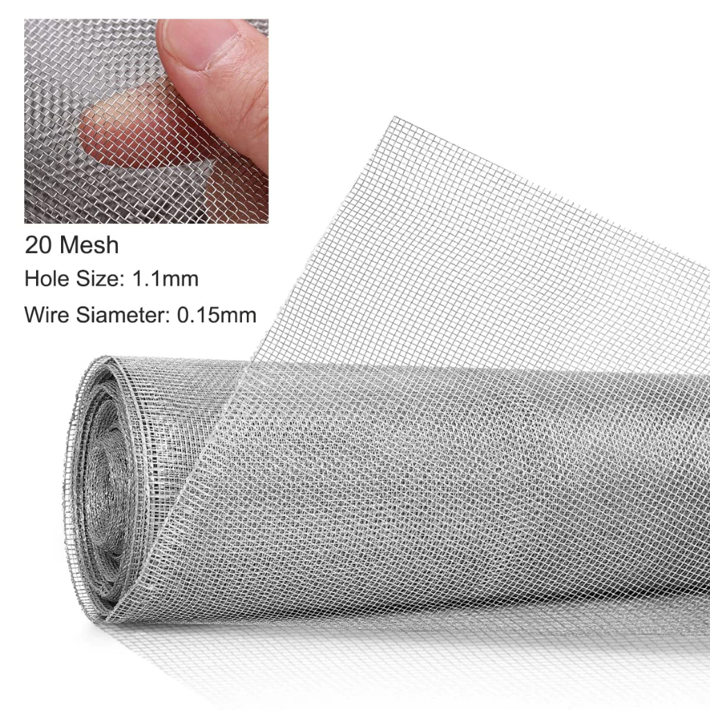 304 Stainless Steel Wire Mesh 20 Mesh 1x1 Meter – Blocks Mosquitoes ...