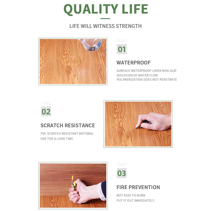 In stock 36PCS vinyl tile floor PVC venyl tiles stickers home decor ...