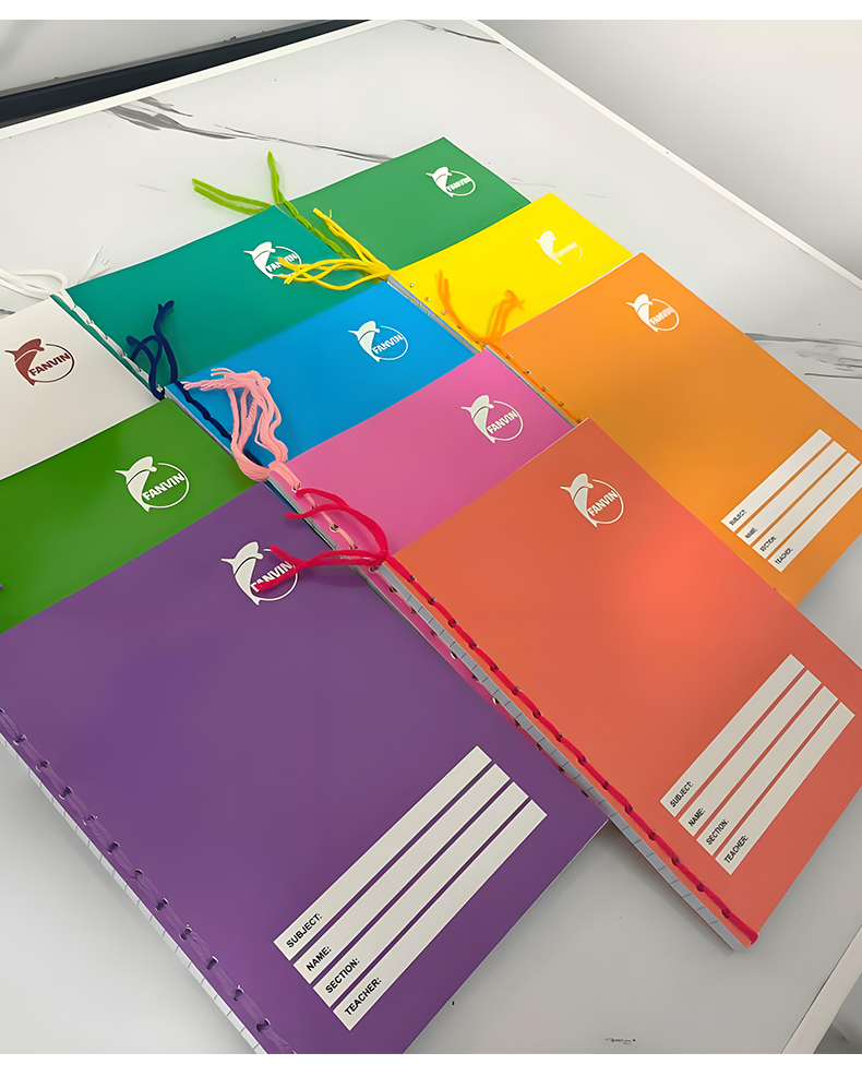 Fanvin A5 Yarn Composition Notebook 80 Leaves and 10 Colors School ...