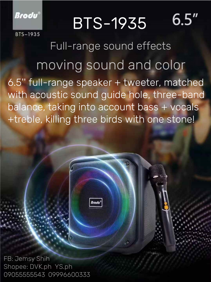BTS-1935-1783-1740-2286 bluetooth 6.5" AND 8" Ikaraoke speaker stereo ...