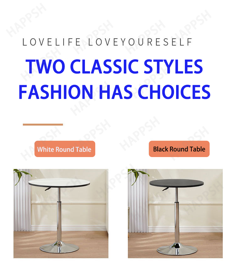 Coffee Table Dining Table Round Retractable black/White Dinning Table ...