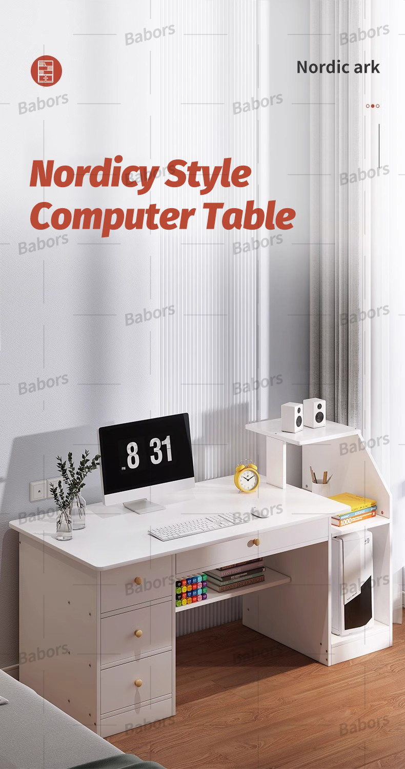 【Hot Sales】Computer Desk Study Table With Cabinet Shelf Office Table ...
