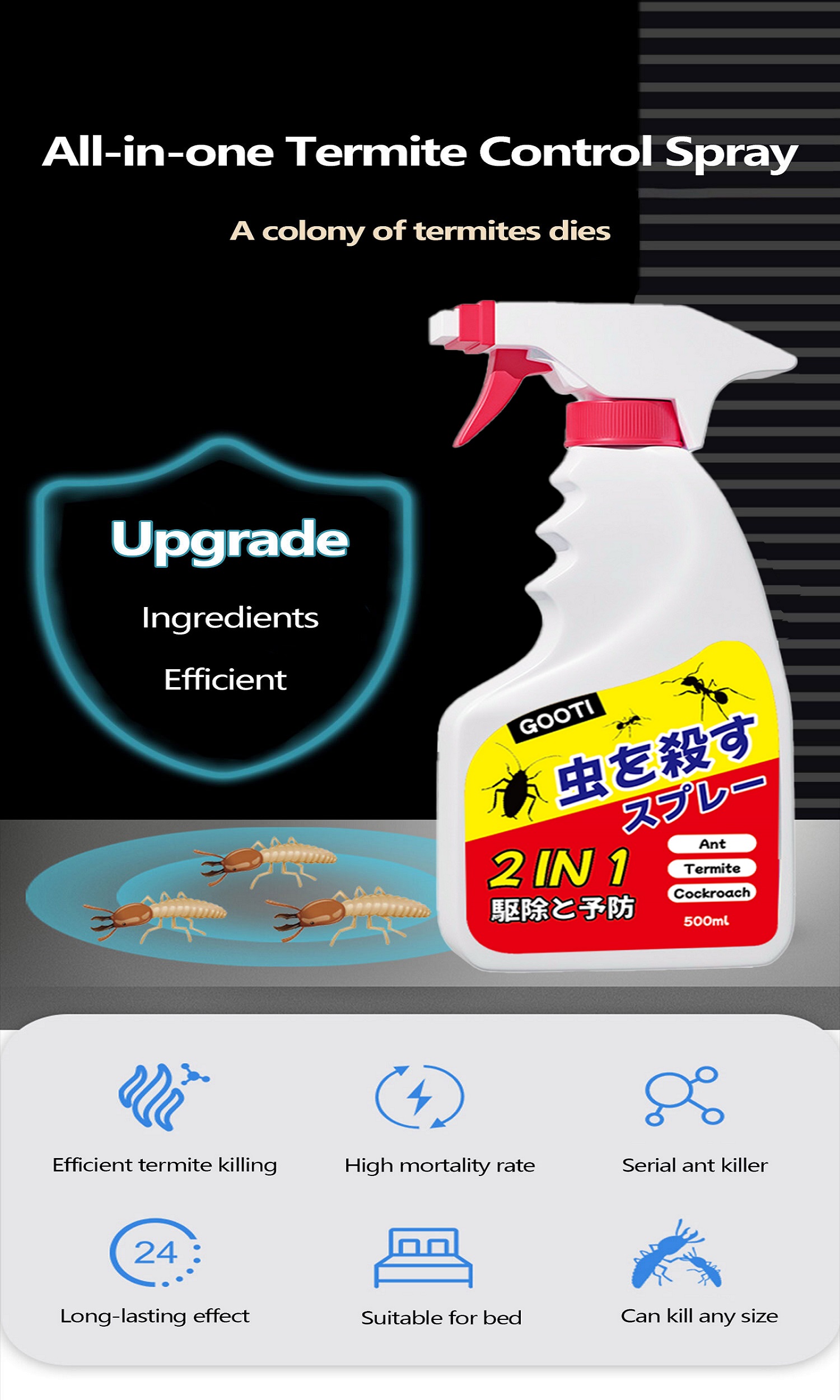 500ml Japan Kill Entire Nest Termites Killer Spray Anay Killer Spray ...