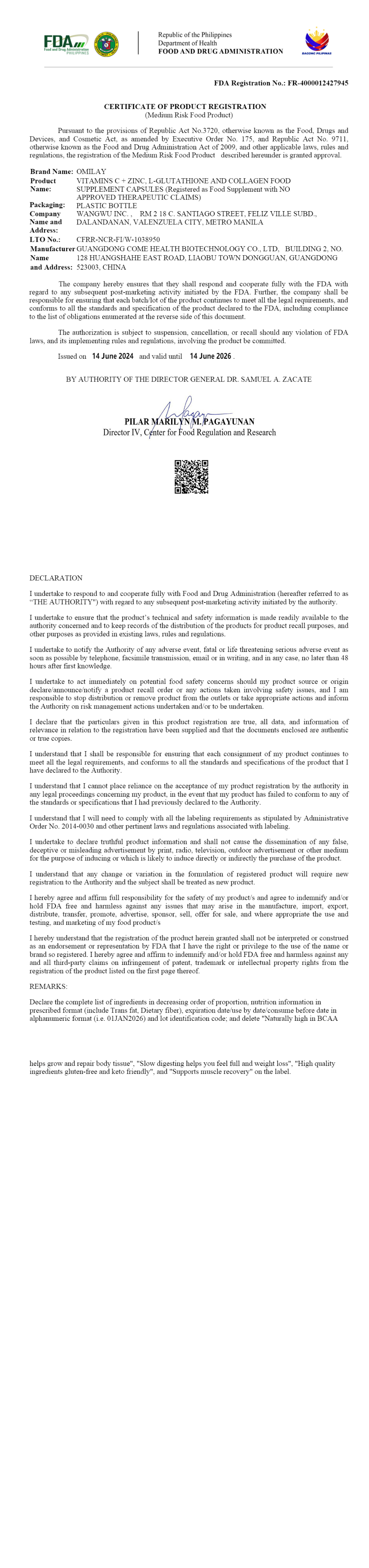 Omilay Glutathione Collagen Capsules Vitamin C Supplement Bition Skin ...