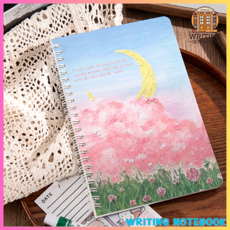 Notebook set 10 pcs A5 Oil Painting spiral composition notebook Journal ...
