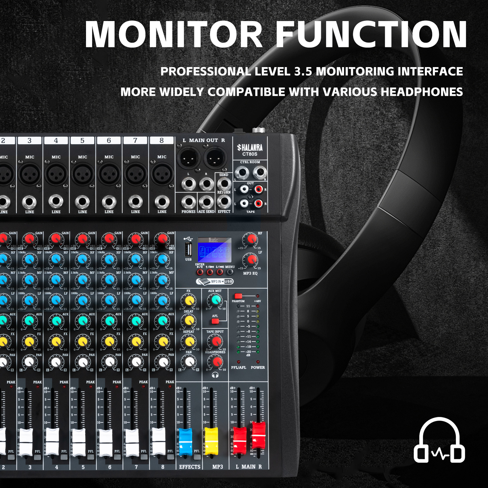 CT120S/160S 12/16 Channel Audio Mixer Sound Mixing Console with ...
