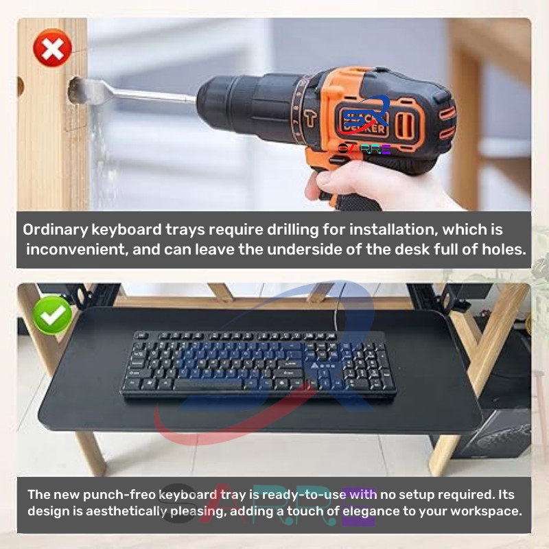 Computer desk extension bracket, keyboard stand, keyboard drawer ...