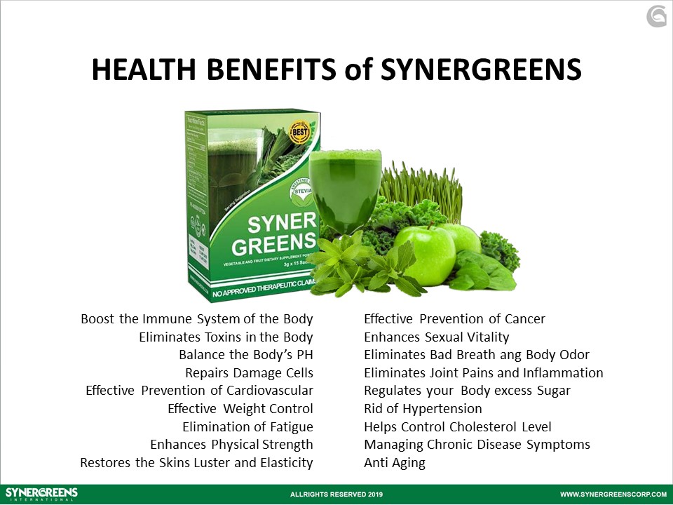 SynerGreens International 100% ORIGINAL Herbal Juice FDA APPROVED ...