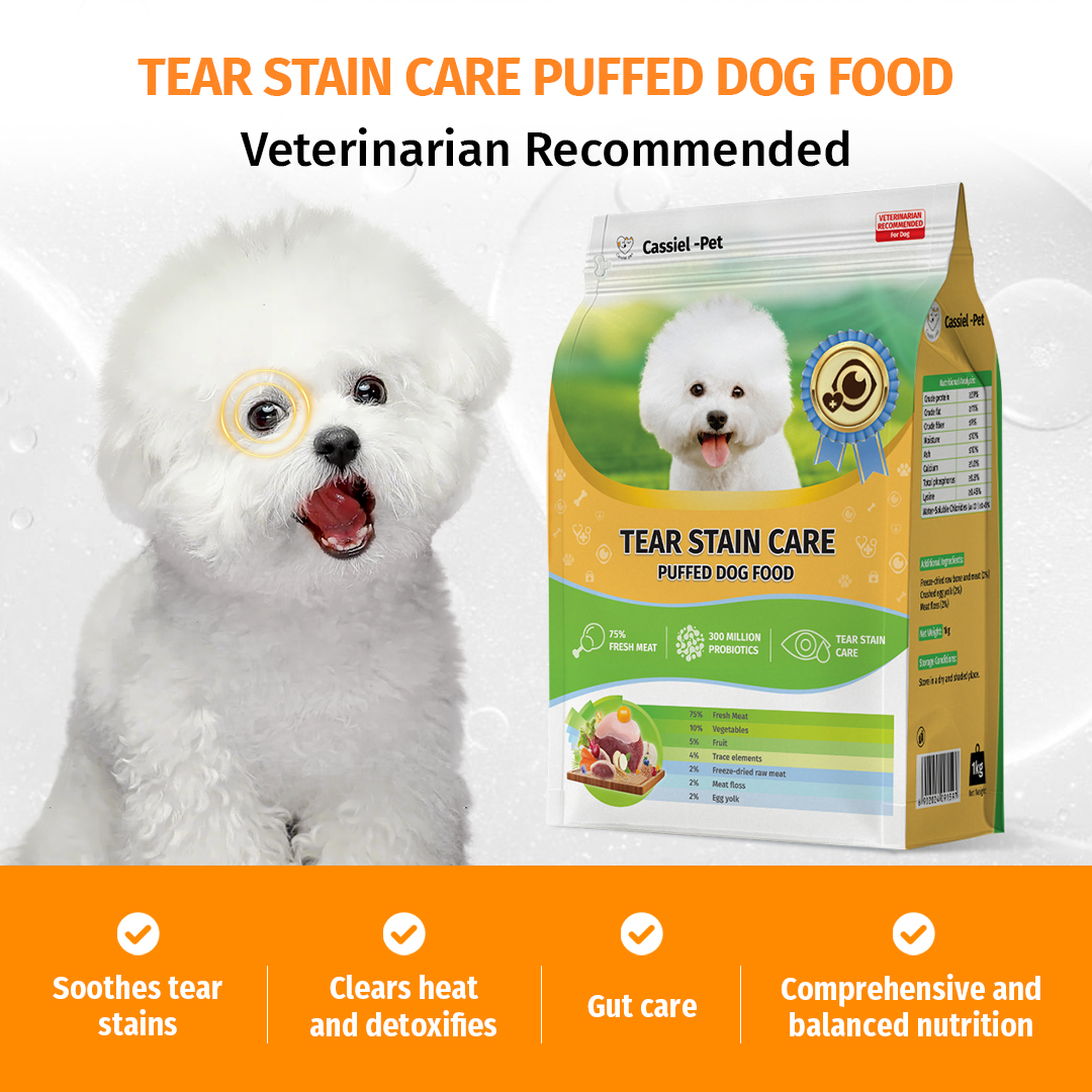 Cassiel Pet Puffed Dog Food Dry Food For Remove Tears Stain Promote ...