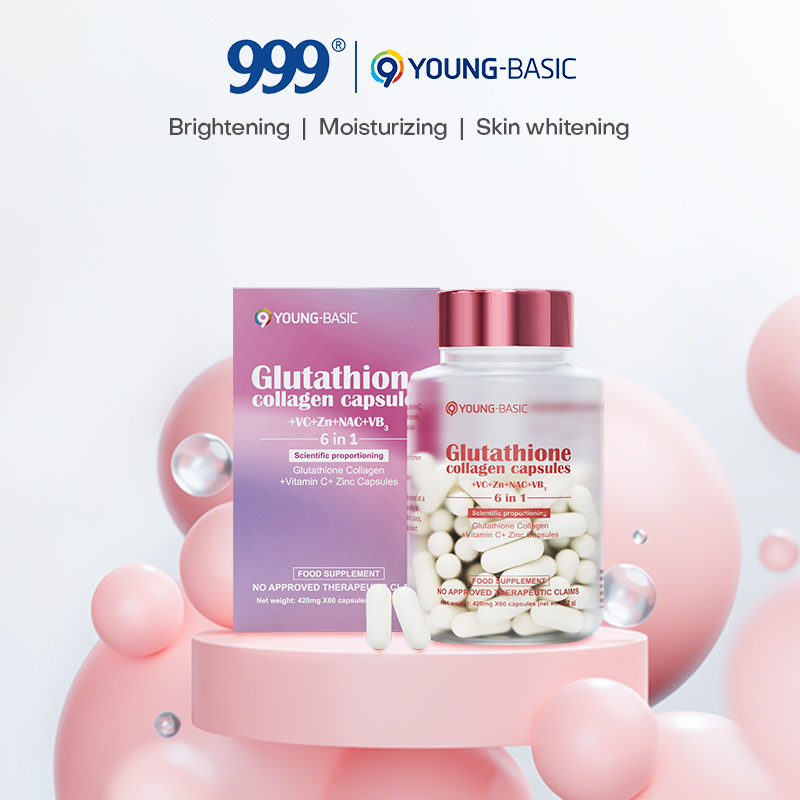 9Young Basic Glutathione Collagen Capsules with Zinc, Vitamin C, Niacin ...