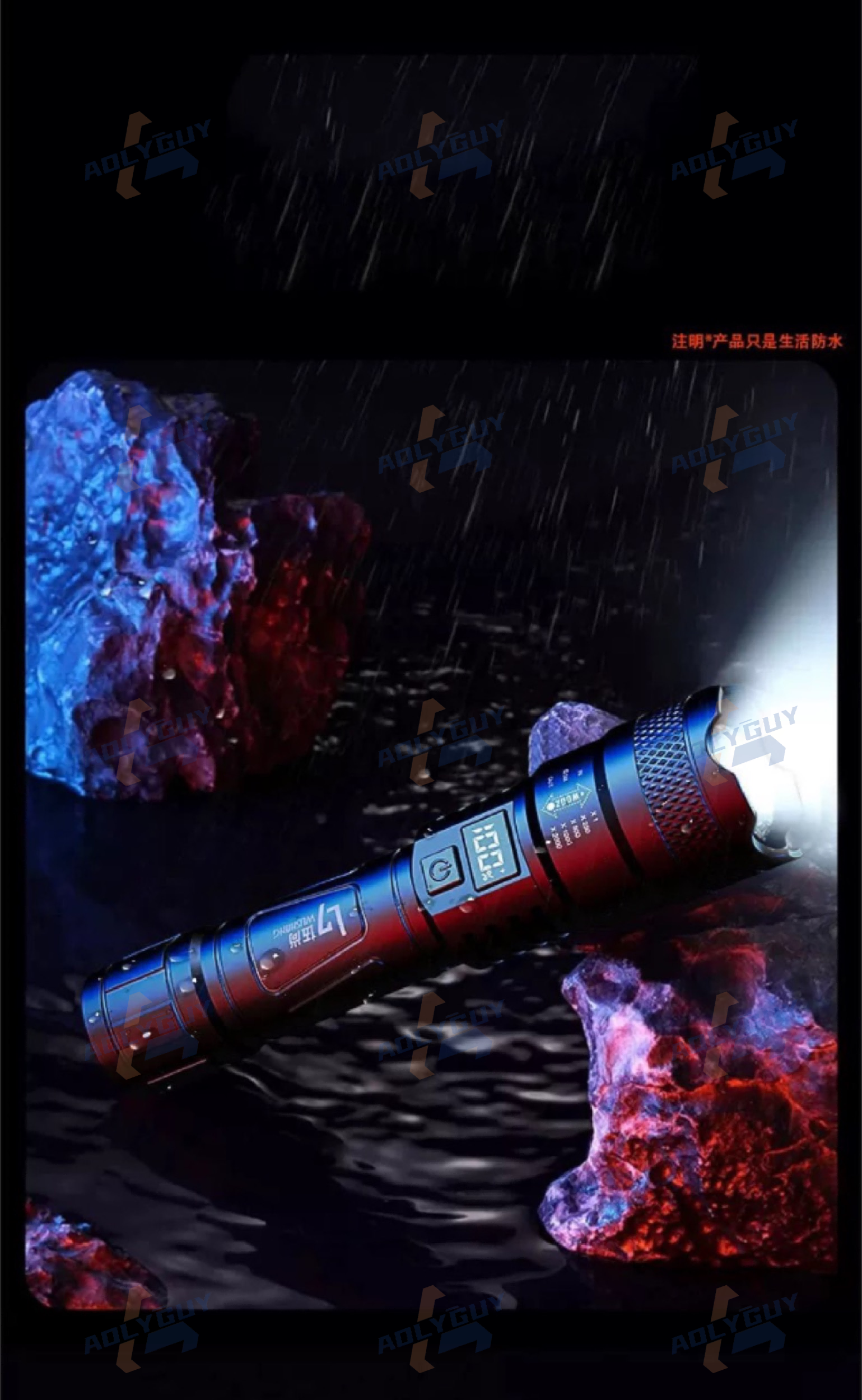 Super Bright Rechargeable LED Flashlight Waterproof Zoom Portable ...