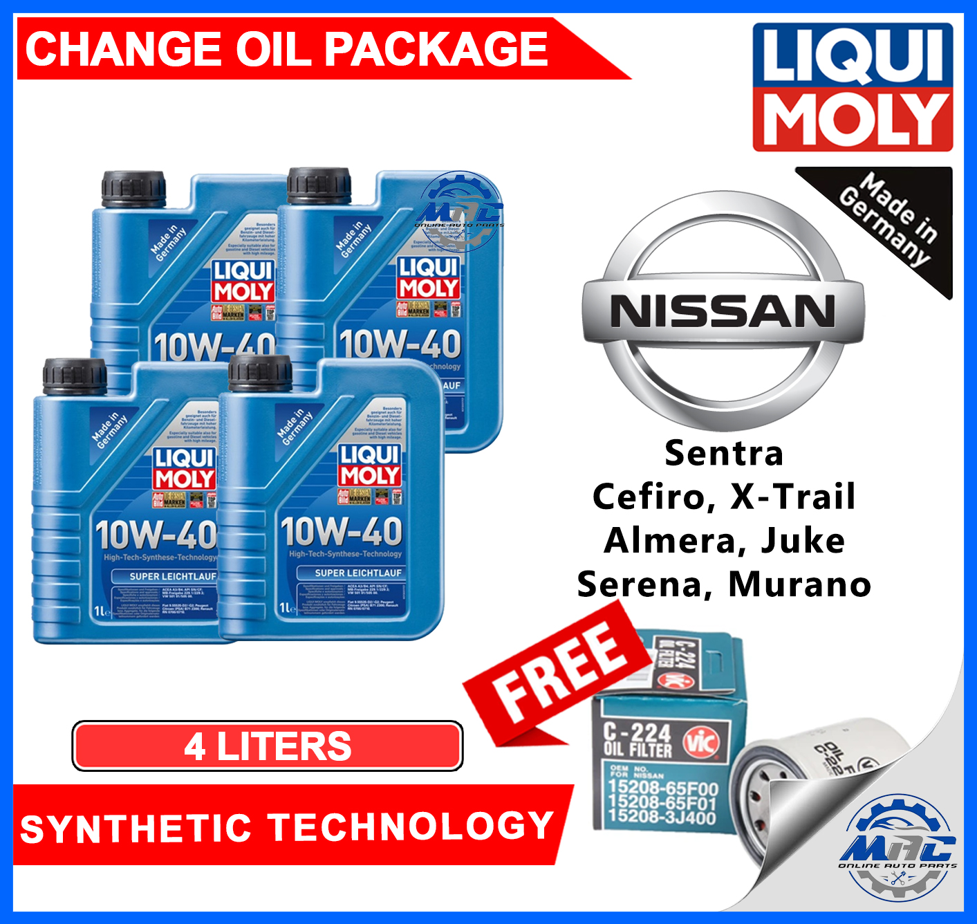 Liqui Moly Super Leichtlauf 10W40 4 liters NISSAN Sentra , Juke ...