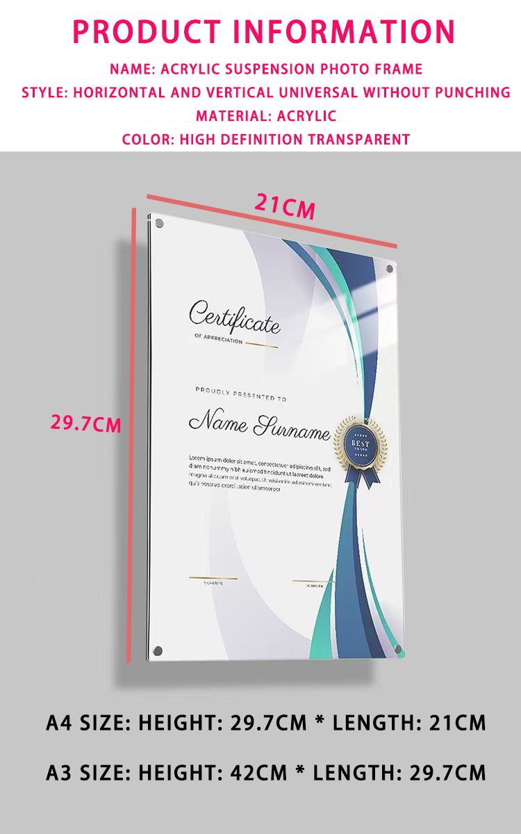 acrylic wall frame acrylic photo frame acrylic display stand magnetic ...