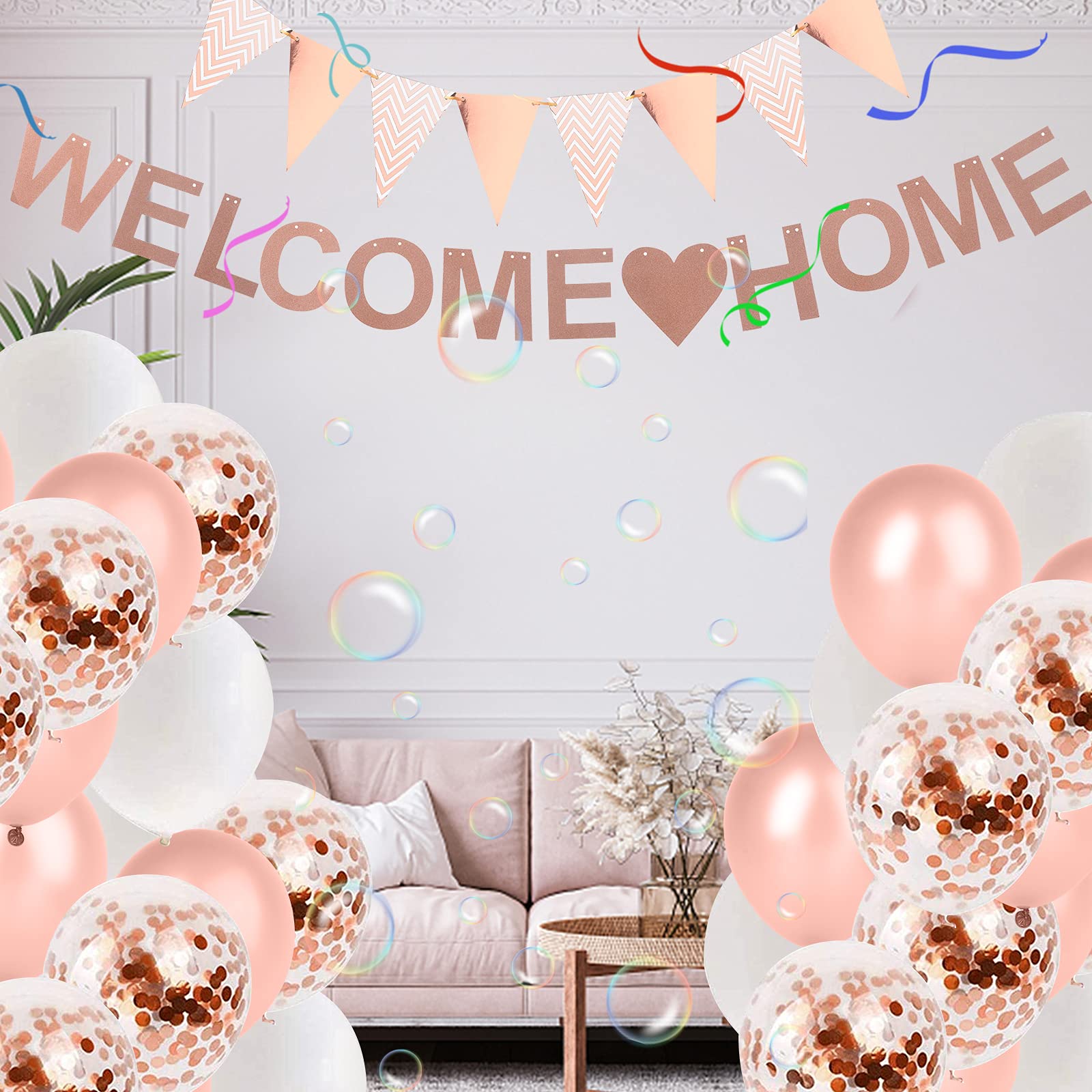 D295 Party Decorations | WELCOME HOME WELCOME BACK Letter Foil Balloons ...