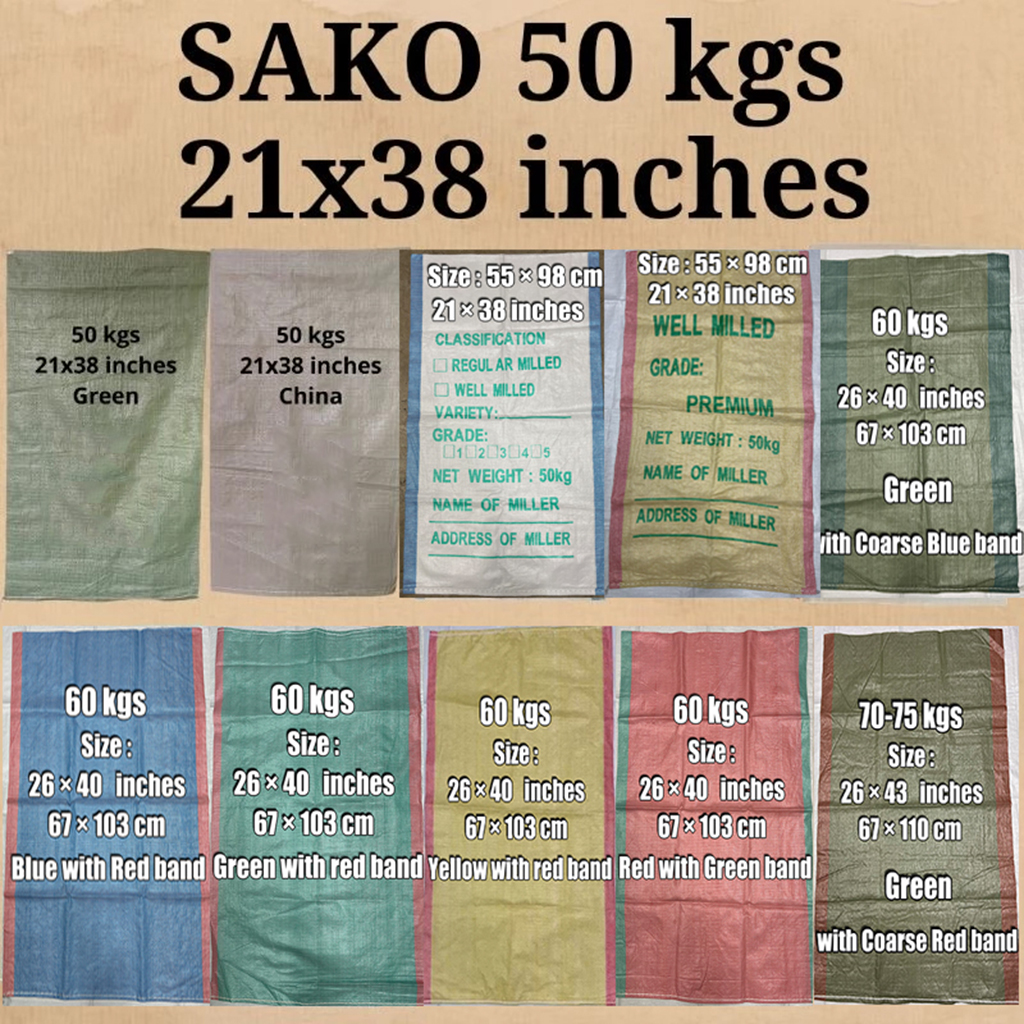 100PCS SAKO 50KG BRAND NEW Sack/Sako Bag REAPER FOR PALAY/RICE (up to ...