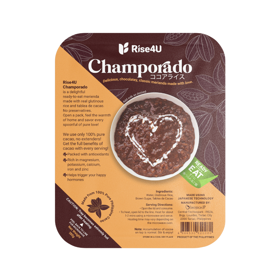 Rise4U Champorado Tray - Ready-to-Eat Christmas Gift Chocolatey Rice ...