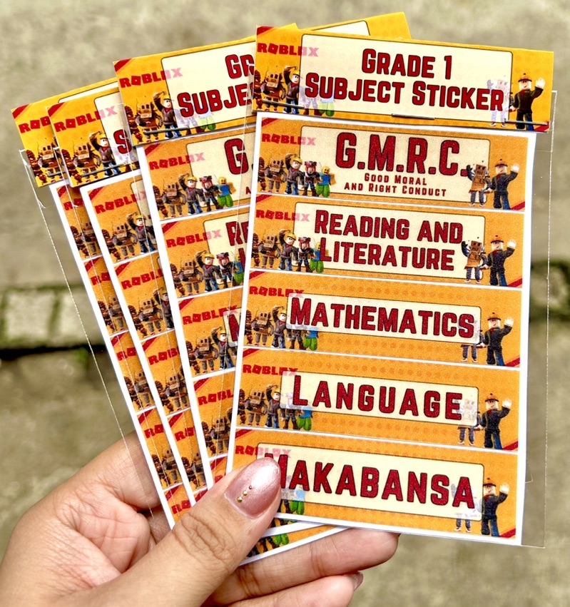 Subject Sticker for Grade 1 Splash Proof Sticker Subject Complete Set ...