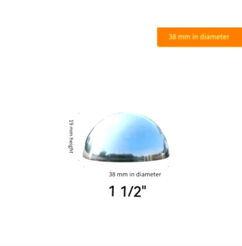 304 STAINLESS Half Sphere Stainless Round Tube End Cap Stainless Half ...