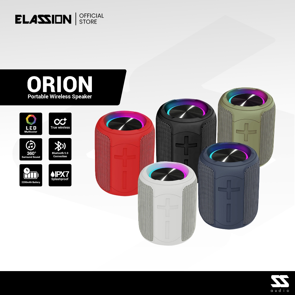 Elassion l Orion Portable 360° Surround Sound Speaker IPX7 Waterproof ...