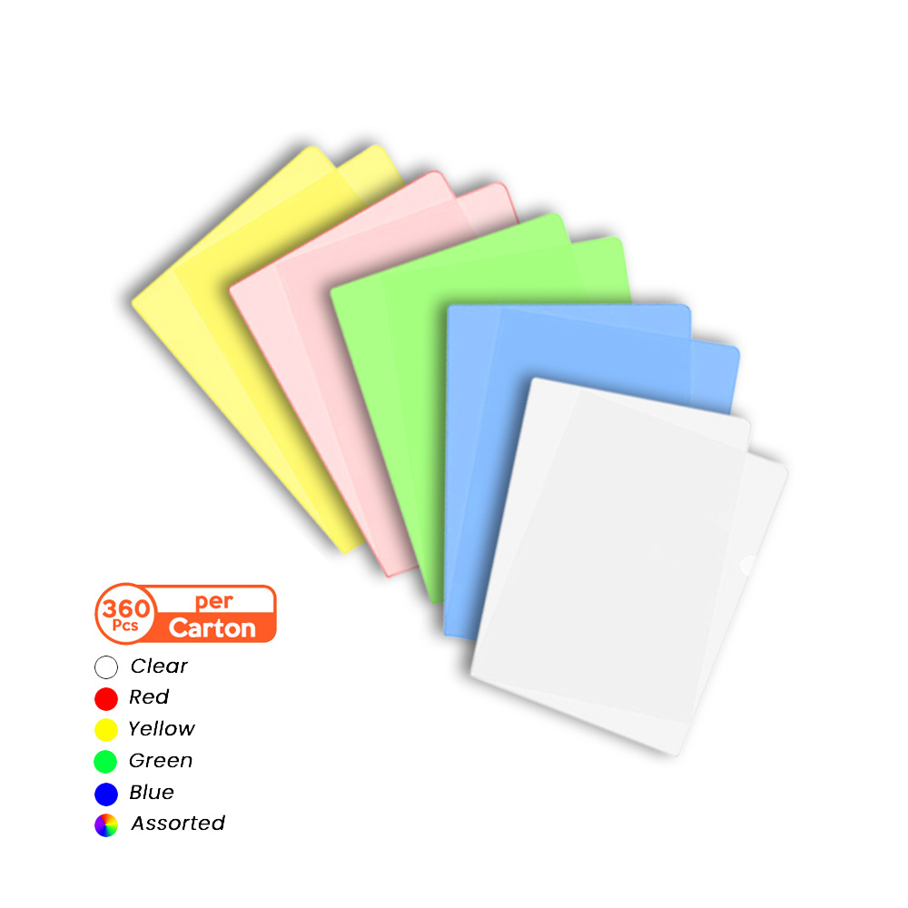 TM | 360 pcs L-Type Plastic Folder Short/A4 (LTF-1) | Shopee Philippines