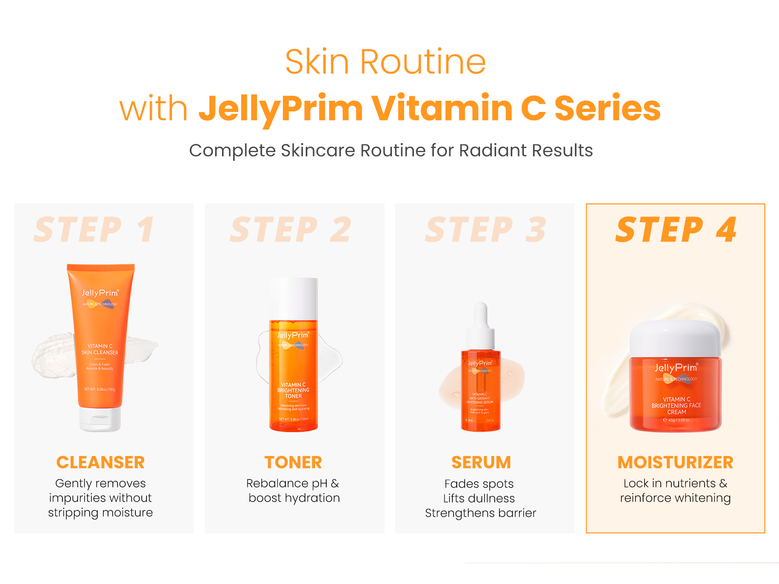 JellyPrim Double Vitamin C Whitening Moisturizer Brighten Hydration ...