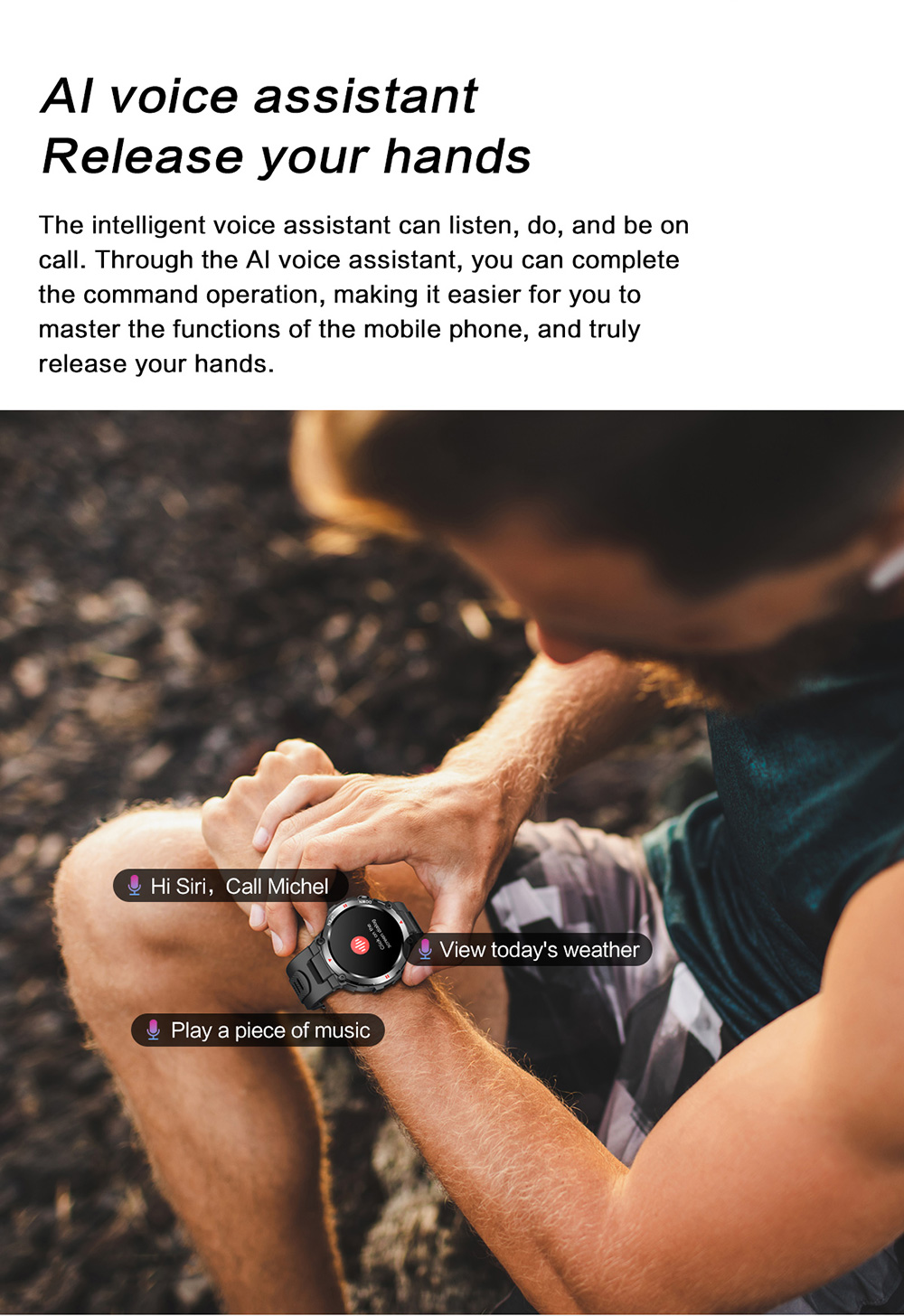 Aolon Tetra R2 HD Bluetooth Call Smart Watch Waterproof 100+ Sprot ...