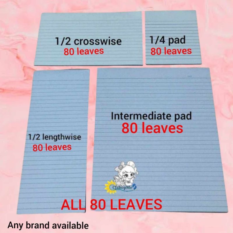 intermediate pad set paper writing pad intermediate length wise ...