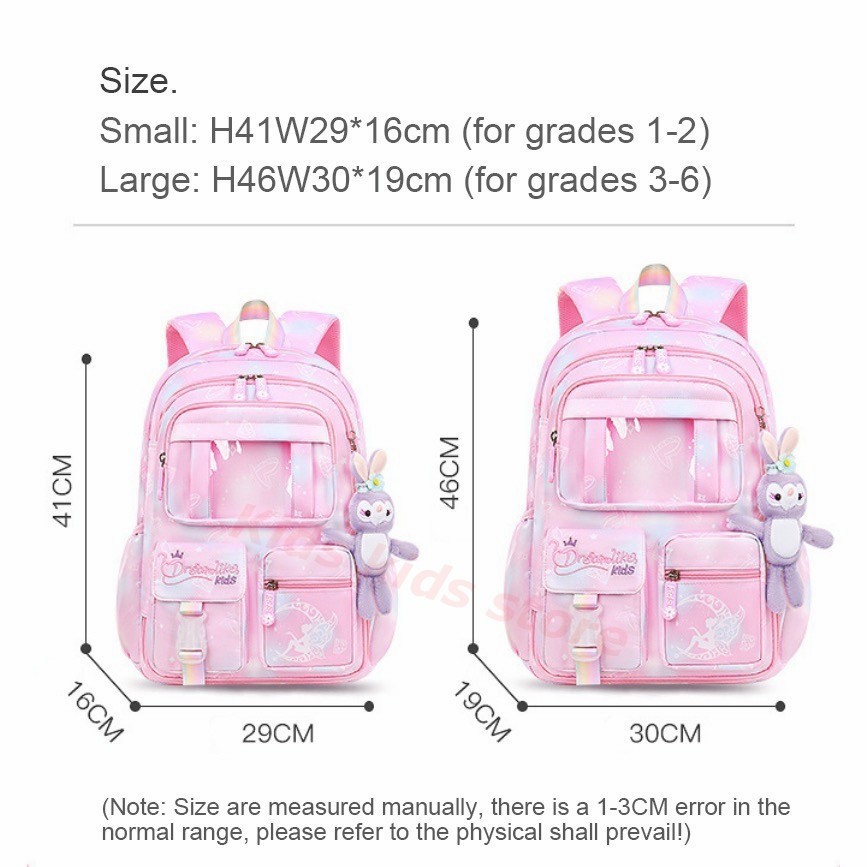 Primary School Students' Backpacks For Grades 1-6 Lightweight Spine ...