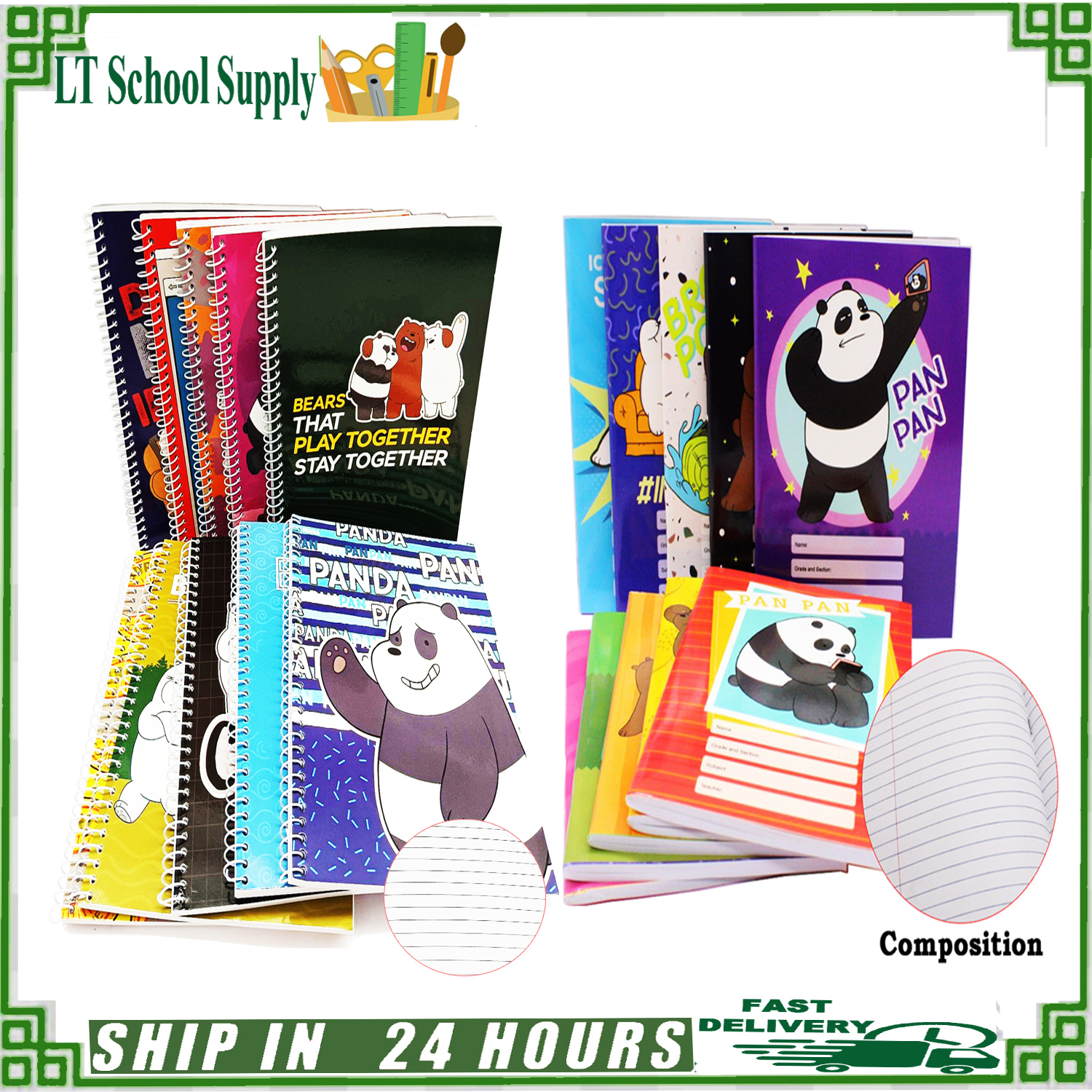 10 Pads Advance WE BARE BEARS Notebook 80 leaves | Shopee Philippines