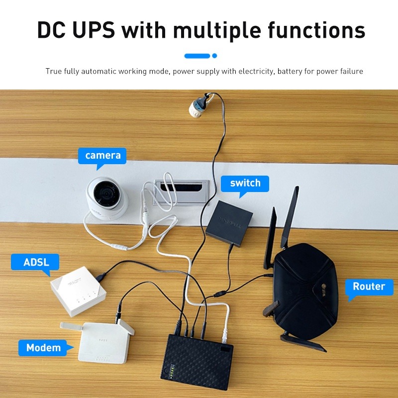 5V 9V 12V Uninterruptible Power Supply Mini UPS USB 10400Mah Battery ...