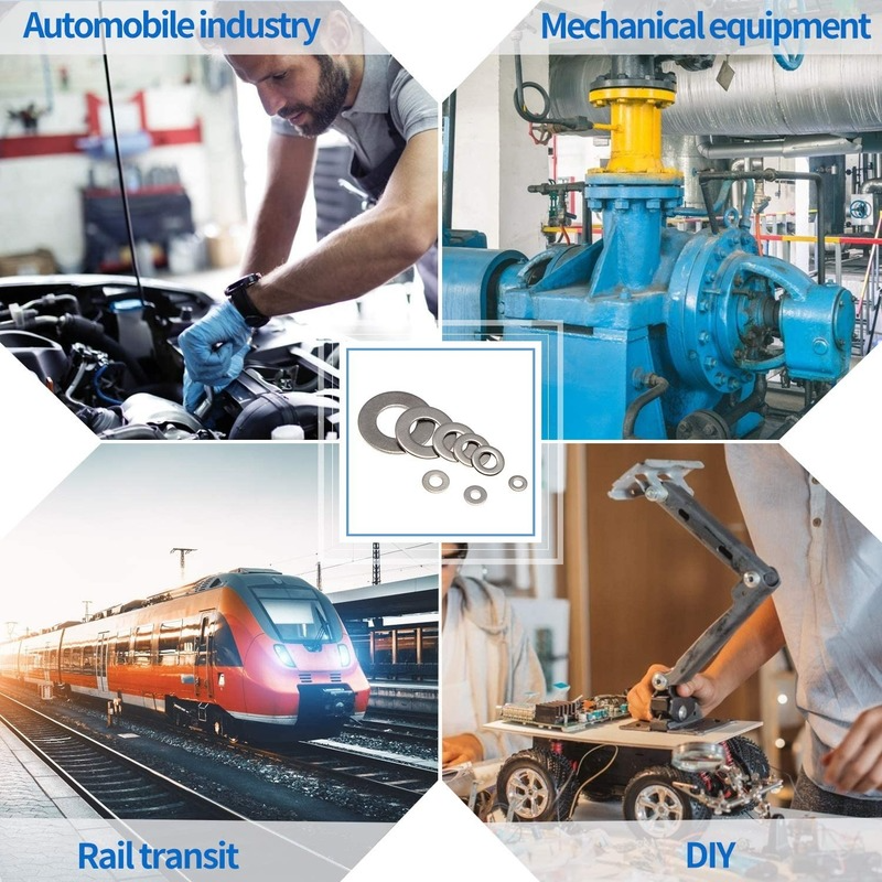 360pcs Stainless Steel Flat Washers Set, M2-M10 Flat Washers Set To ...