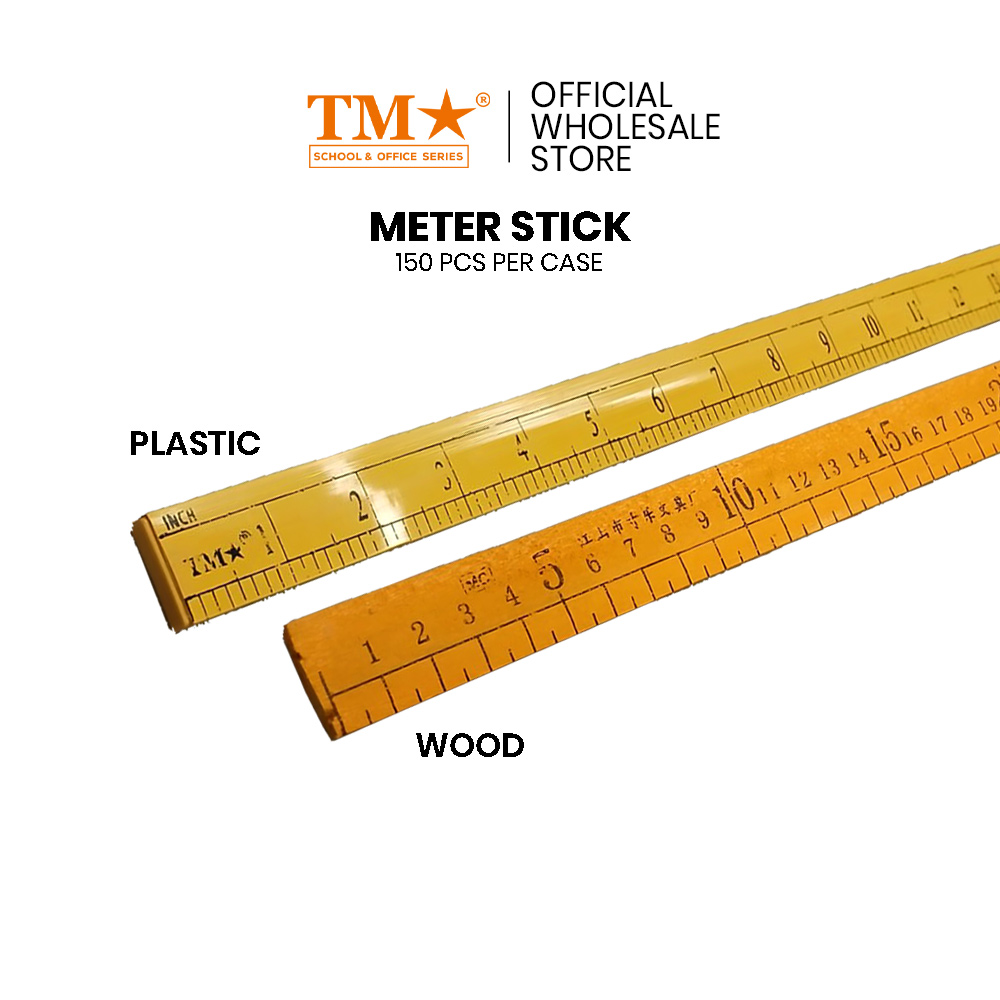 TM | 150 pcs Meter Stick Plastic and Wood (PR-36/48) | Shopee Philippines