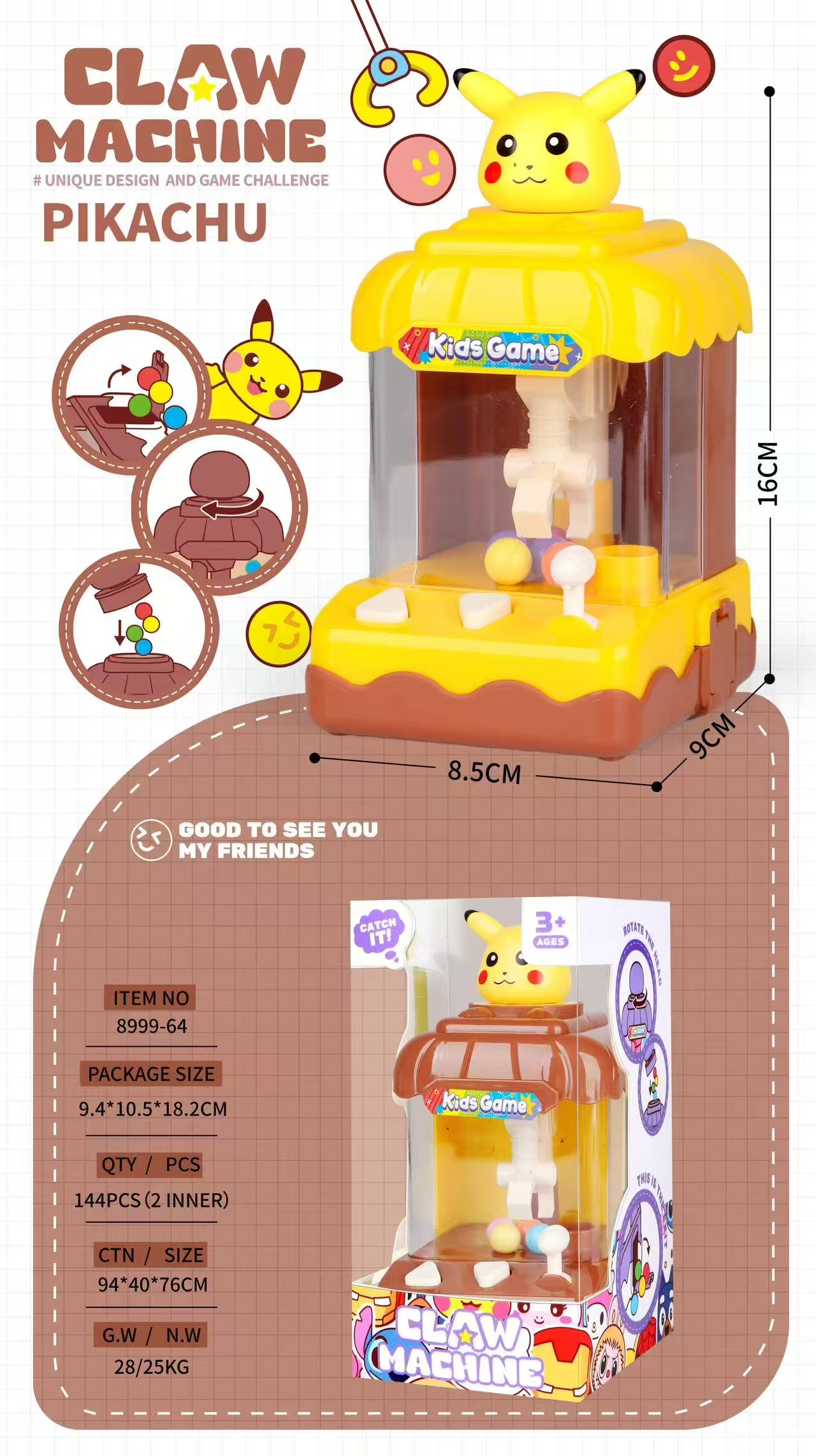 Mini Unique Claw Machine With Ball Toys For Kids | Shopee Philippines