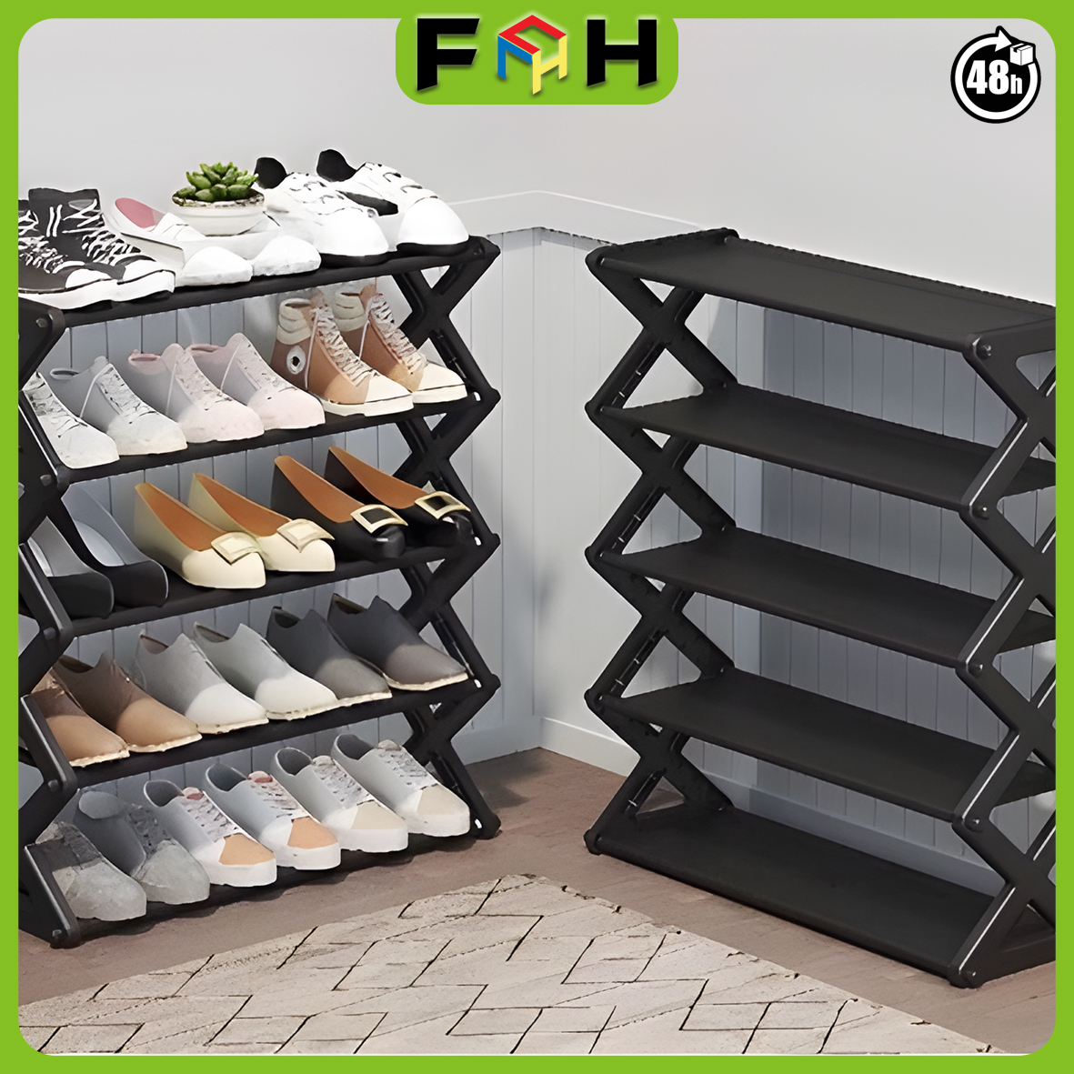 5 Layer 4 Layer Shoes Rack Tier Colored Stackable Stainless steel Shoes ...