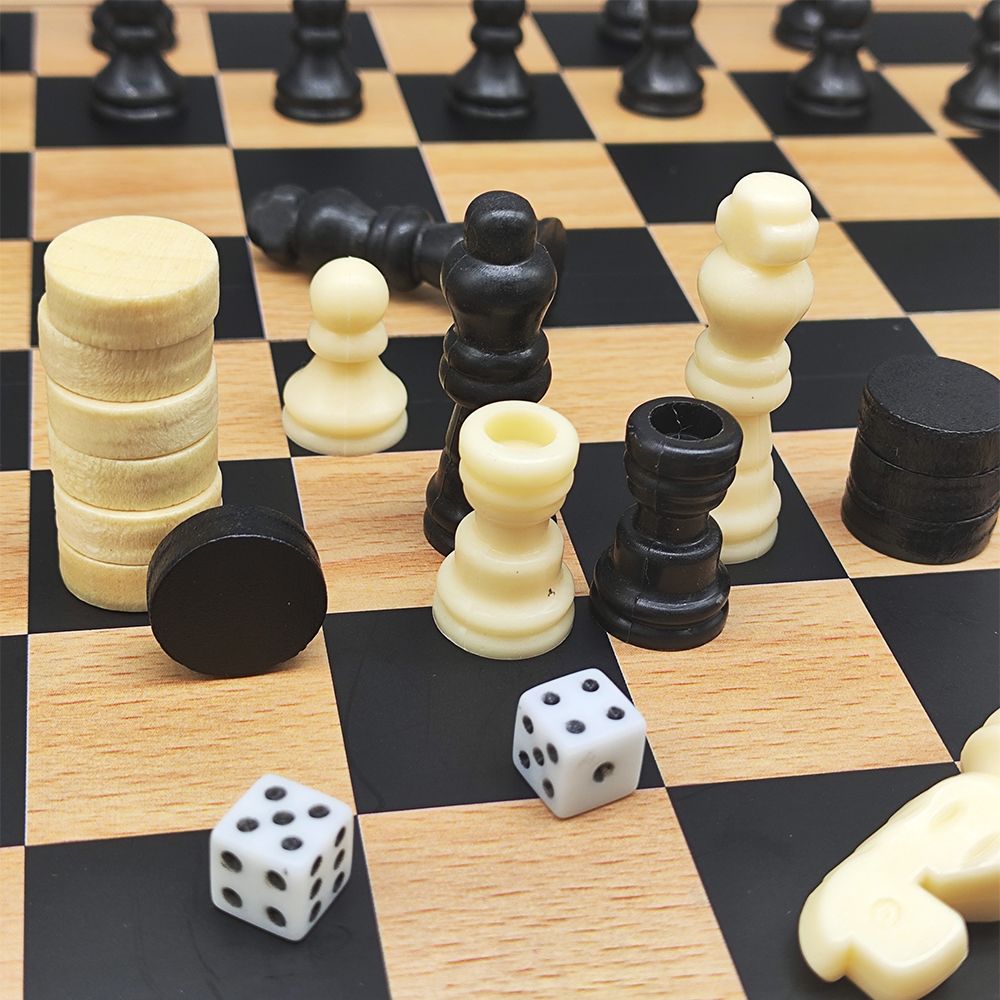 Folding Wooden Chess Board Pieces Set Board Game Good Quality Chess set Educational Toy for kids ...