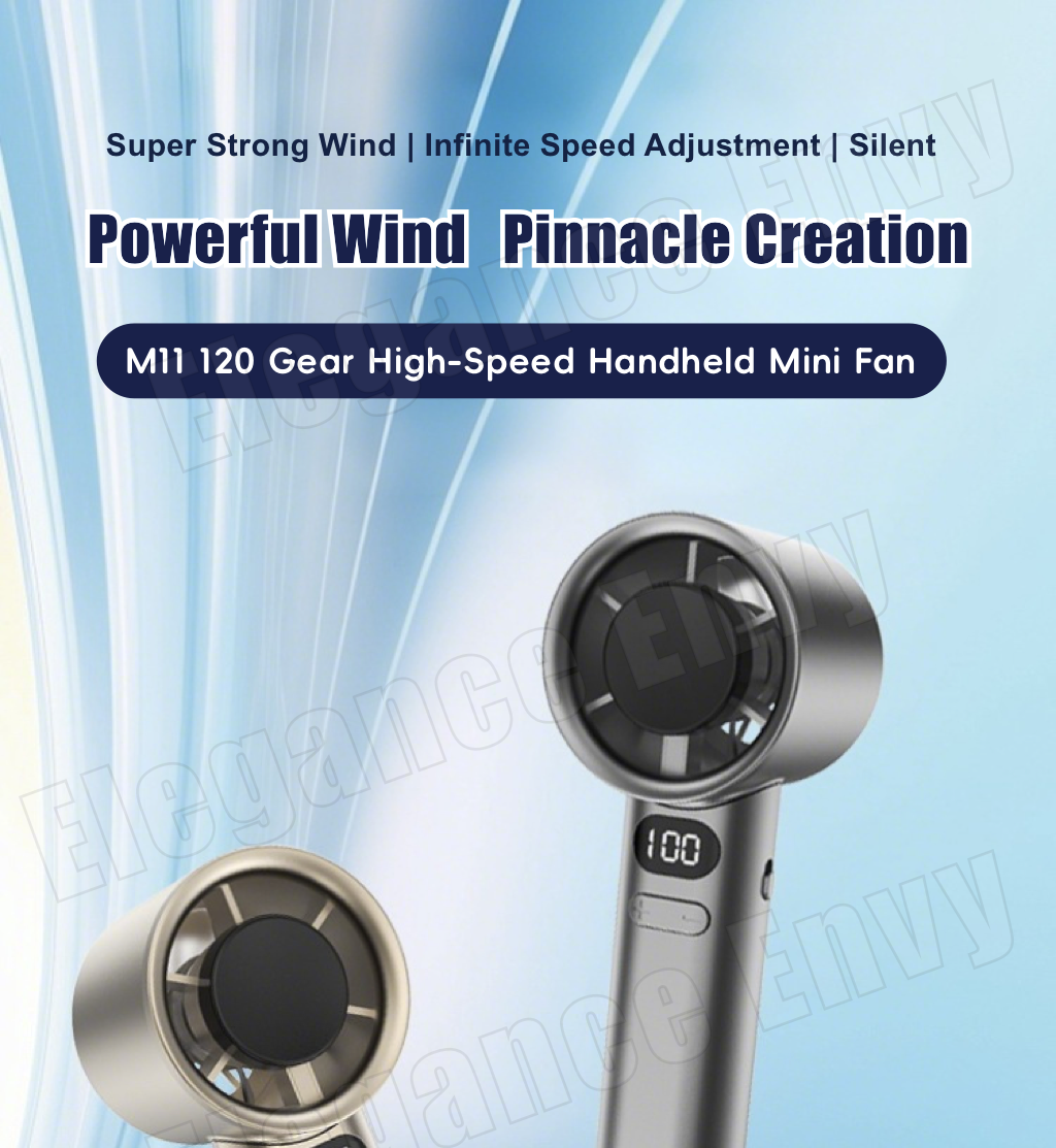 M11 Mini Turbo Fan 120-Speed Powerful Wind Summer Must-Have PortableFan ...