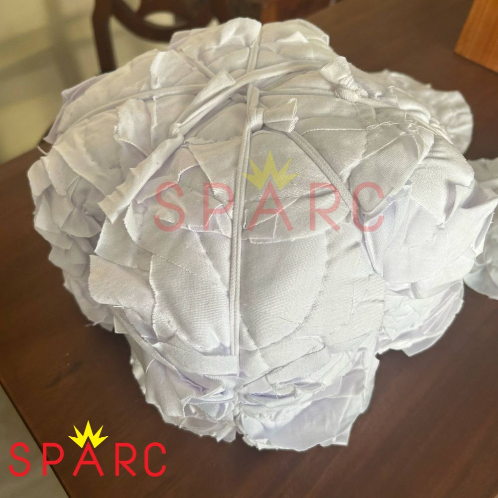 100pcs na basahan na bilog white color | Shopee Philippines