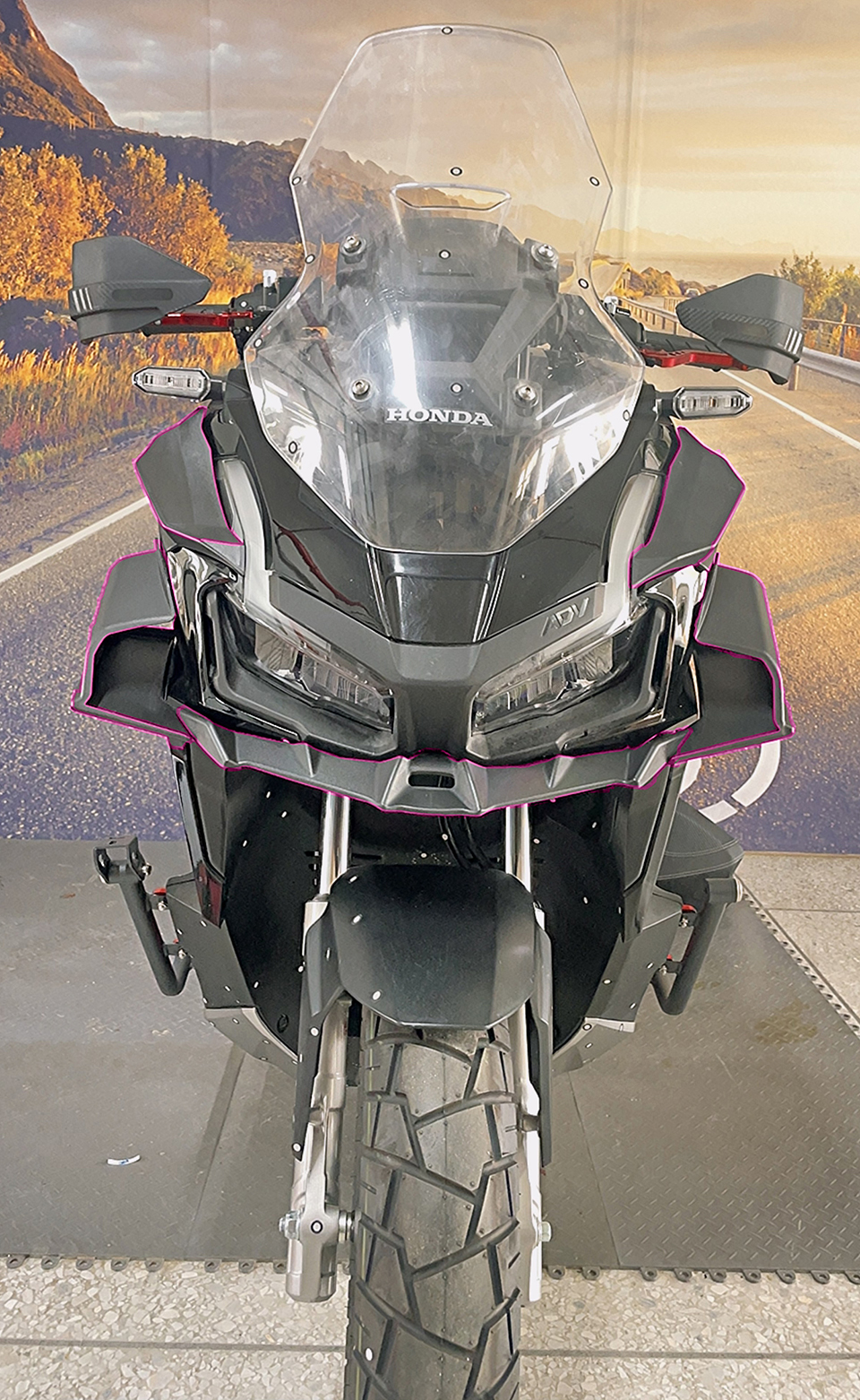 ADV 160 3 IN 1 WINGLET HEADLAMP COVER HEADLIGHT EYEBROW AND SIDE WIND ...