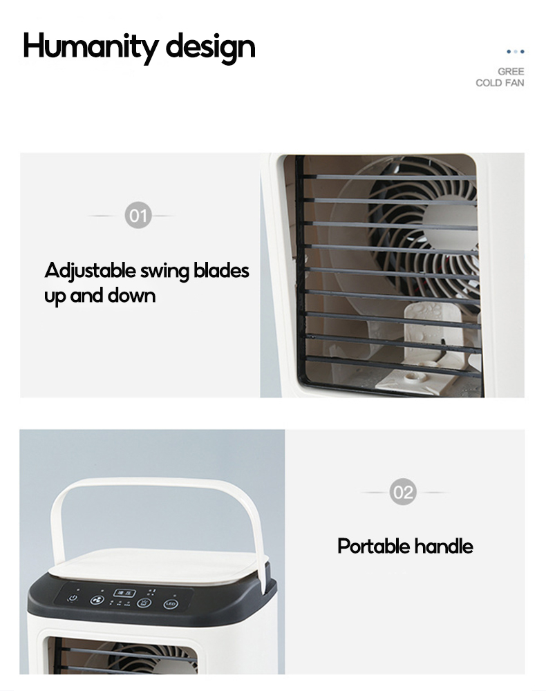 TIXX Air Cooler humidifier Desktop Fan USB Mini Portable Aircons fan ...