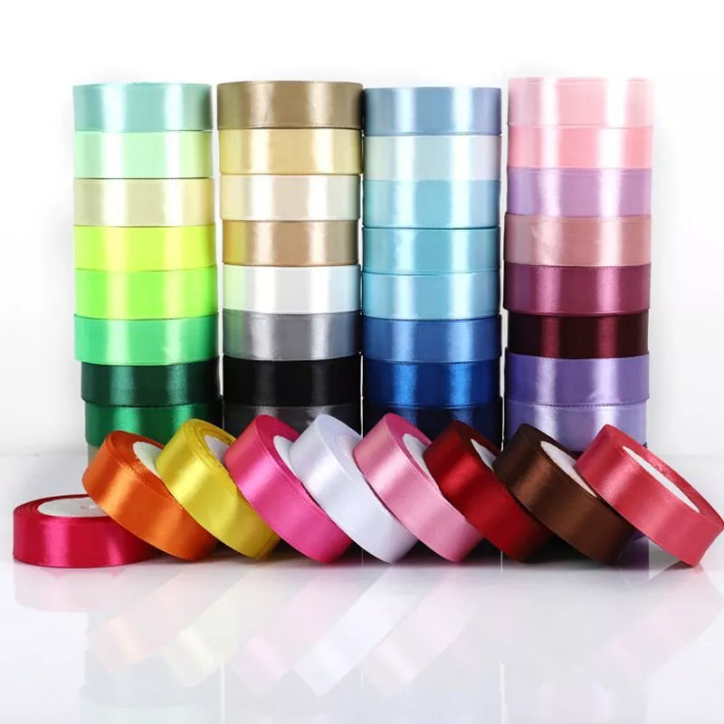 (2cm/25 yards/roll) Satin Ribbon Wholesale Gift Packing Christmas ...