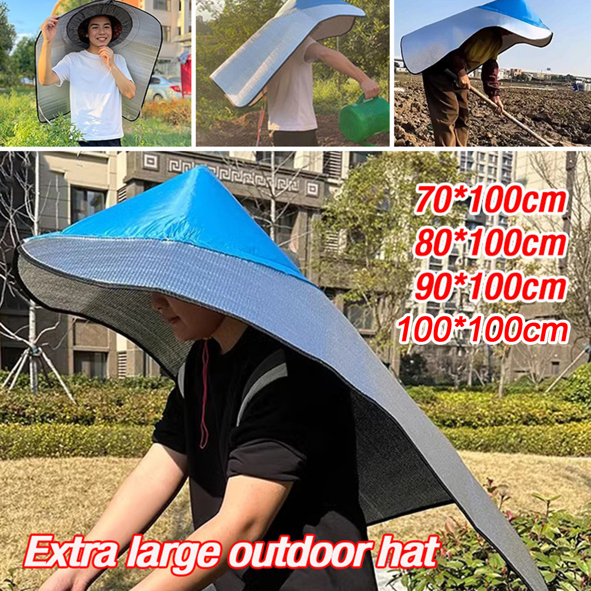 Heat Insulation Work Spire Hat Shade Outdoors Sun Protection Layered ...