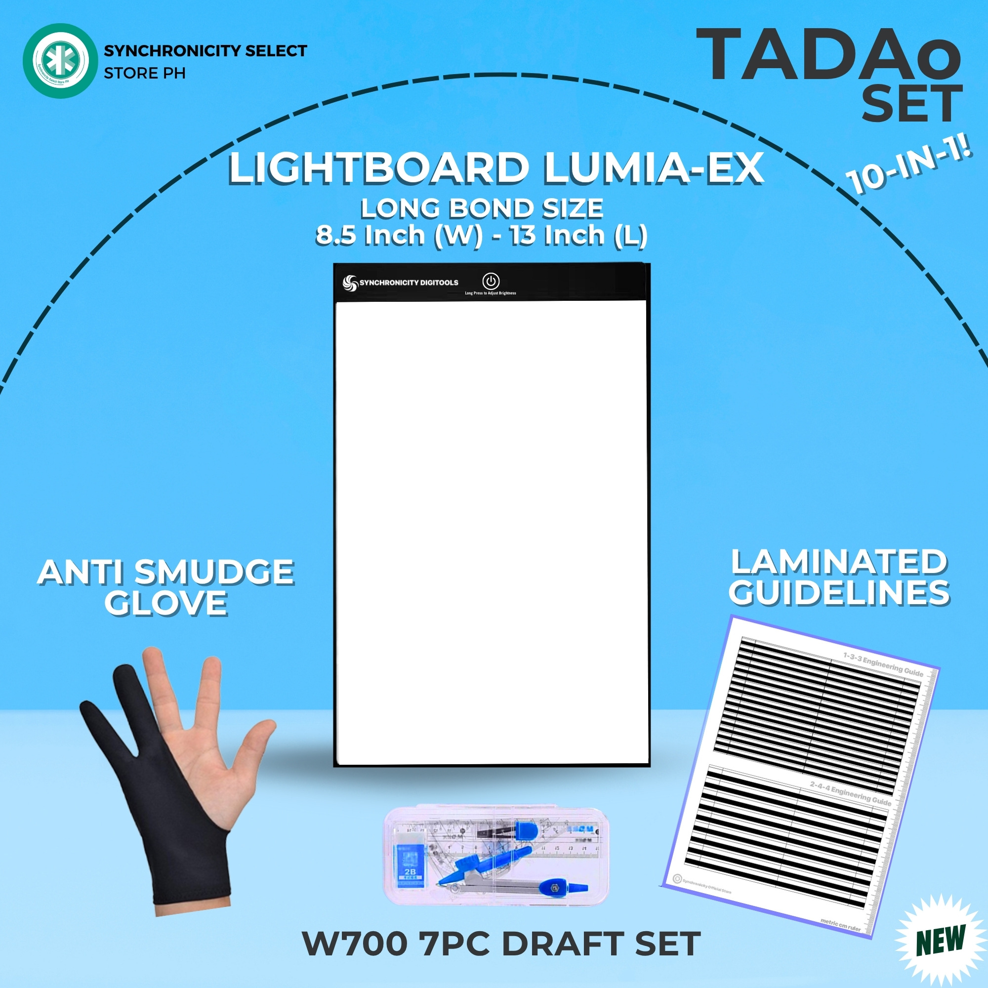 TADAo Set - Synchronicity Digitools Long Bond Lightboard Adjustable ...
