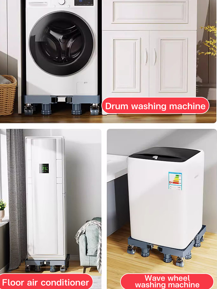 4 Foot Wheel Adjustable Washing Machine Stand Base Refrigerator Holder ...